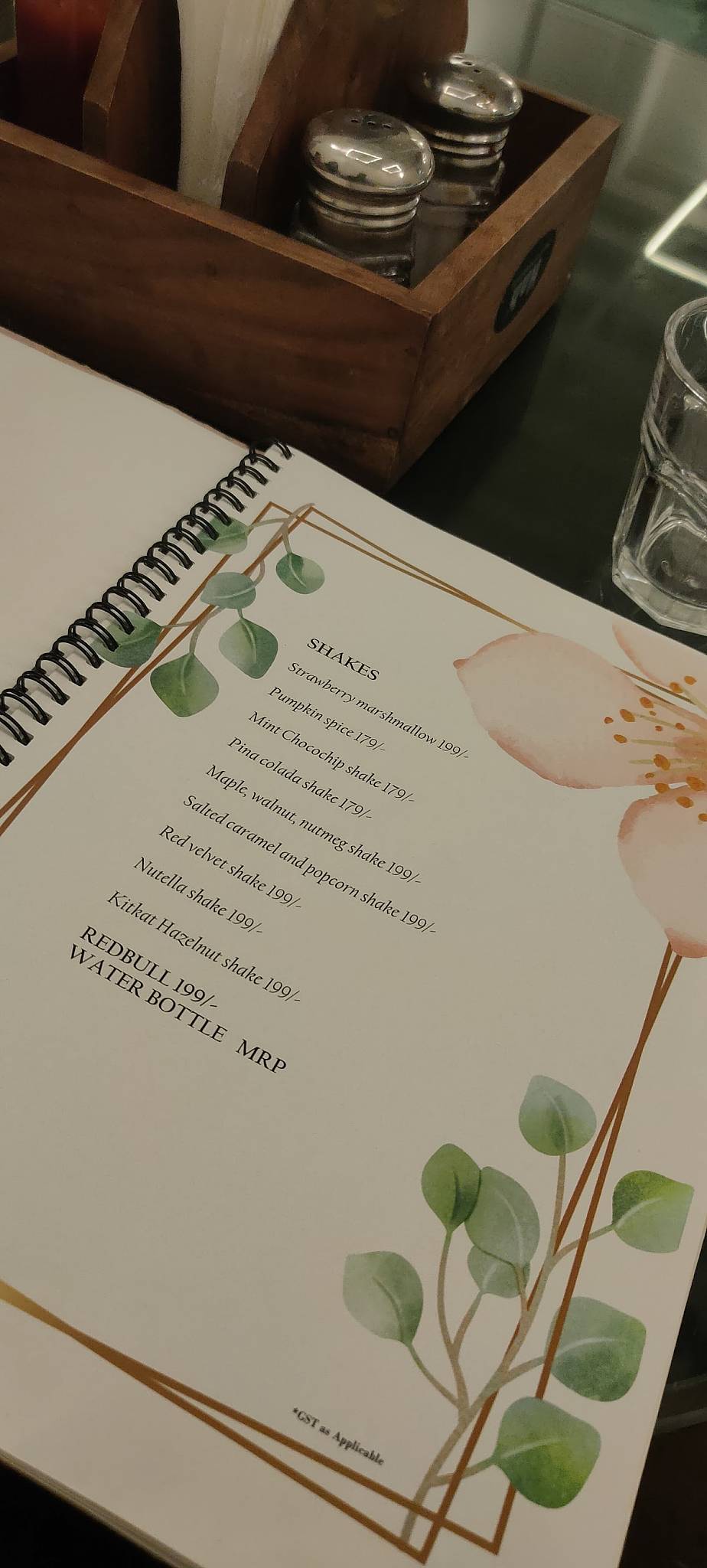 Menu at OPUS by Laola, Jaipur