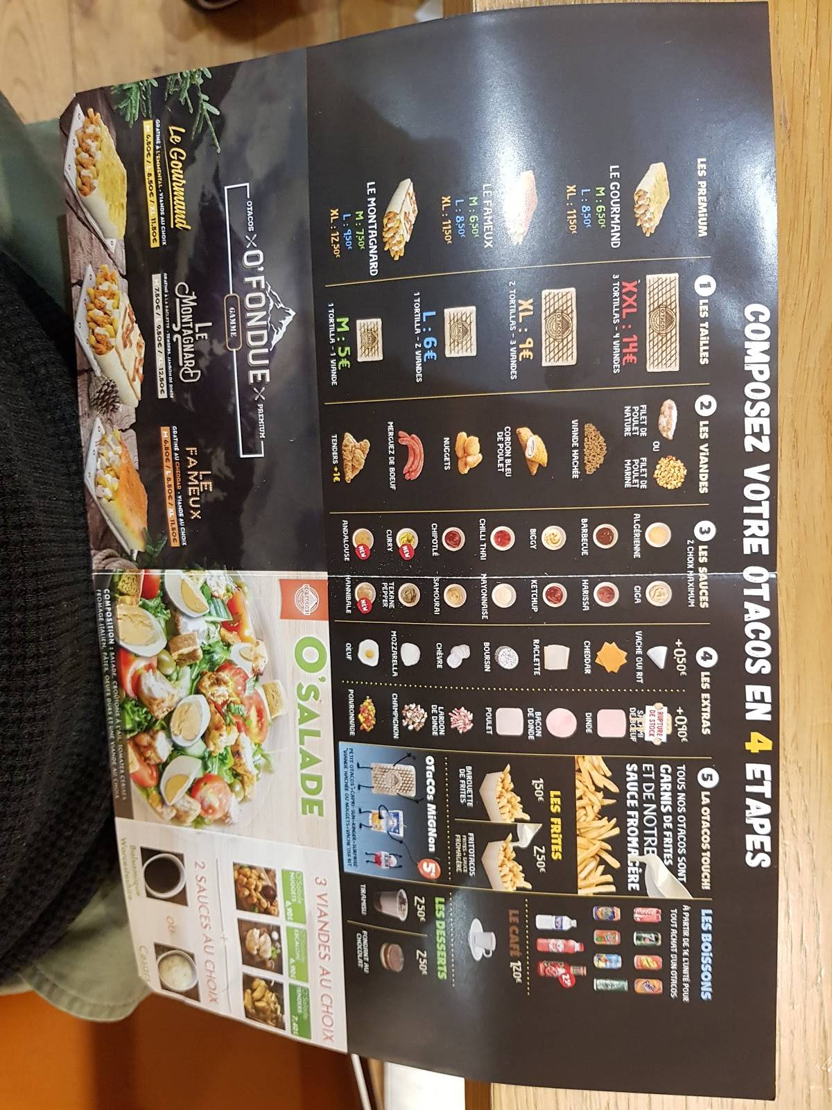 Menu au O'Tacos, Mons