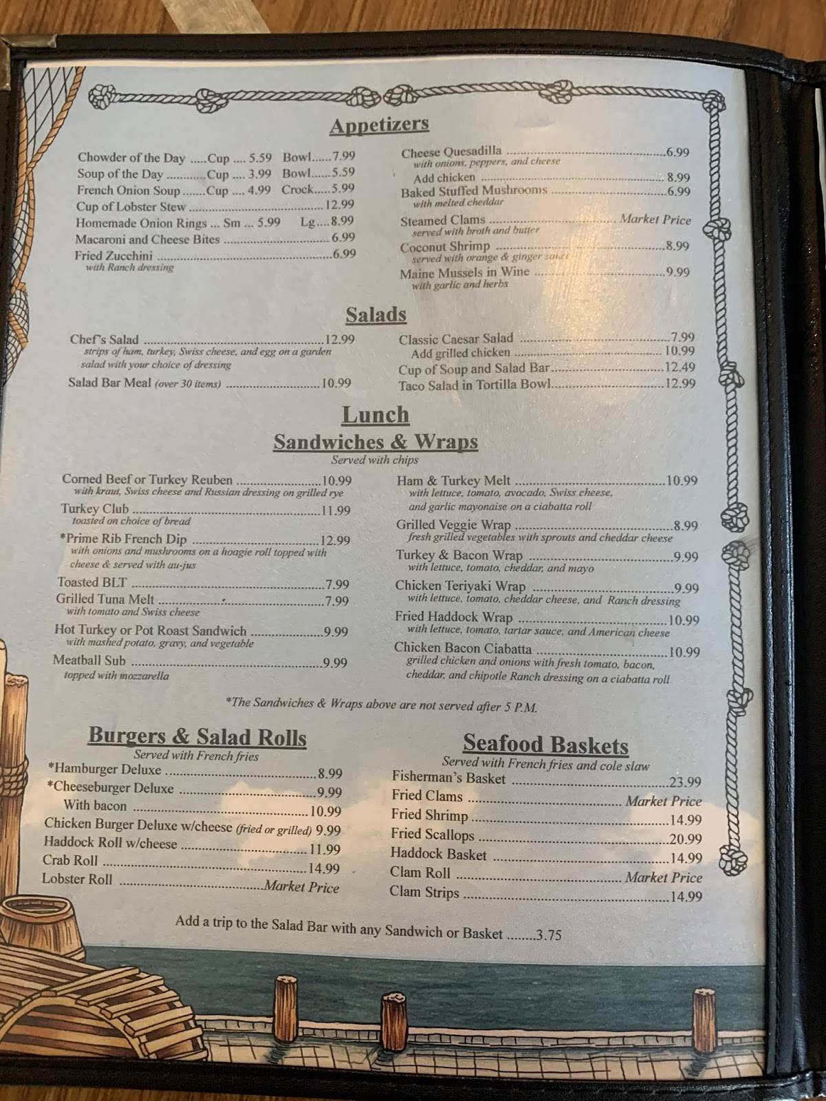 Menu at Offshore Restaurant, Rockport