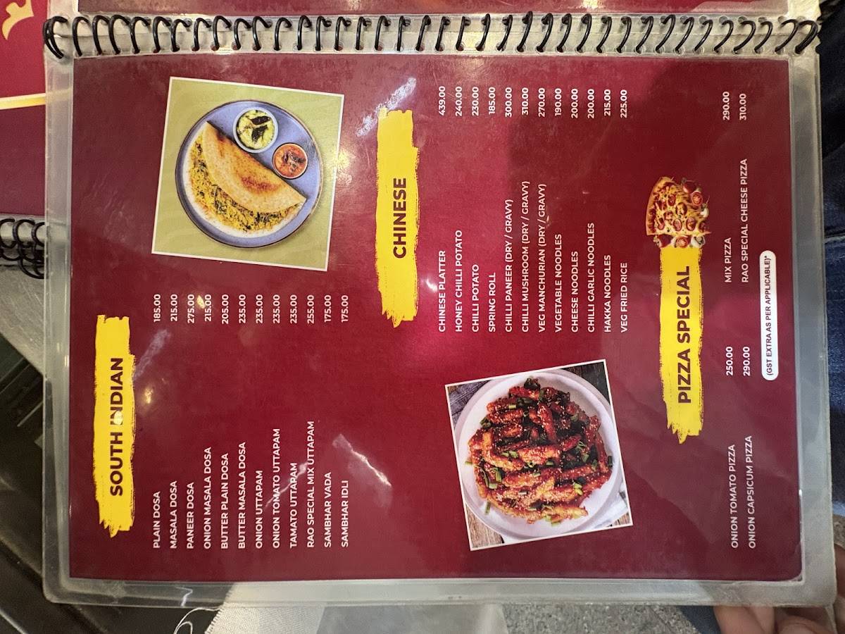 Menu at Old Rao Hotel, Sidhrawali, NH 8