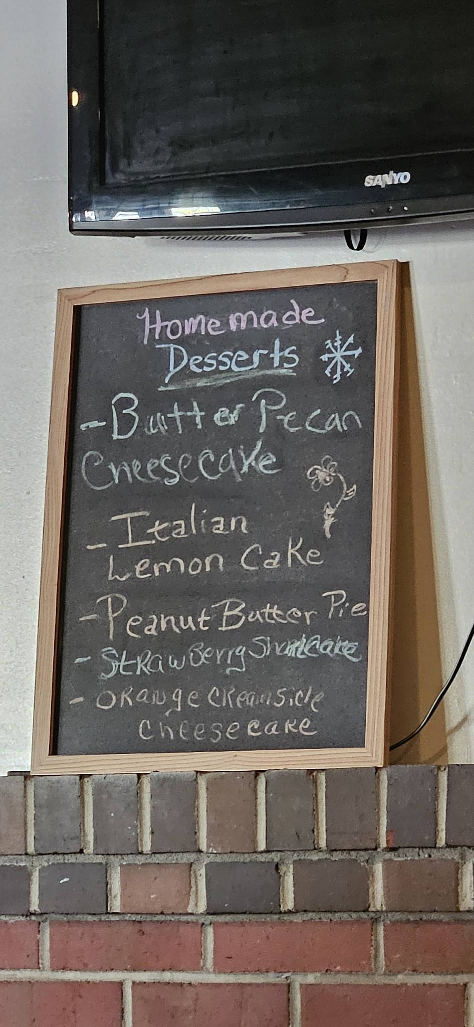 Menu at Mickey's restaurant, Olean