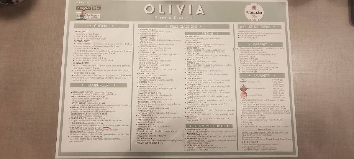Olivia Pizza Menu | Restaurant Olivia Menu – GCZNU