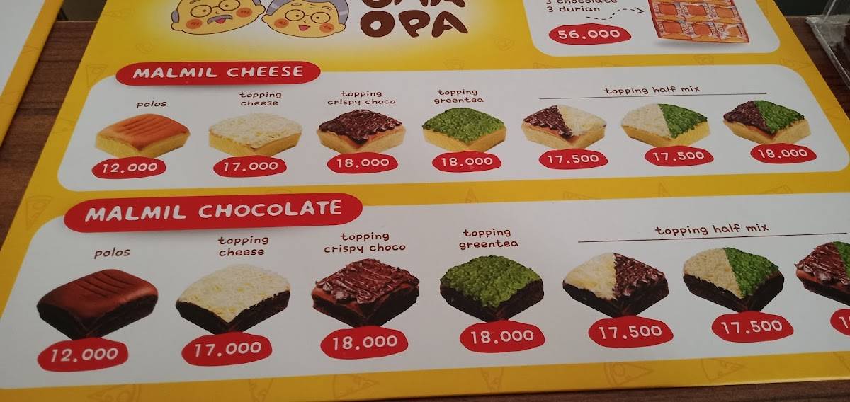 Menu at Oma Opa Cakery Jalan Magelang, Sendangadi