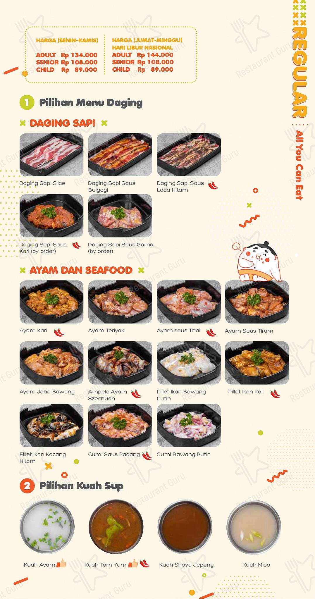 Menu at Onokabe Alam Sutera restaurant, West Pakulonan, Jl. Alam Sutera ...