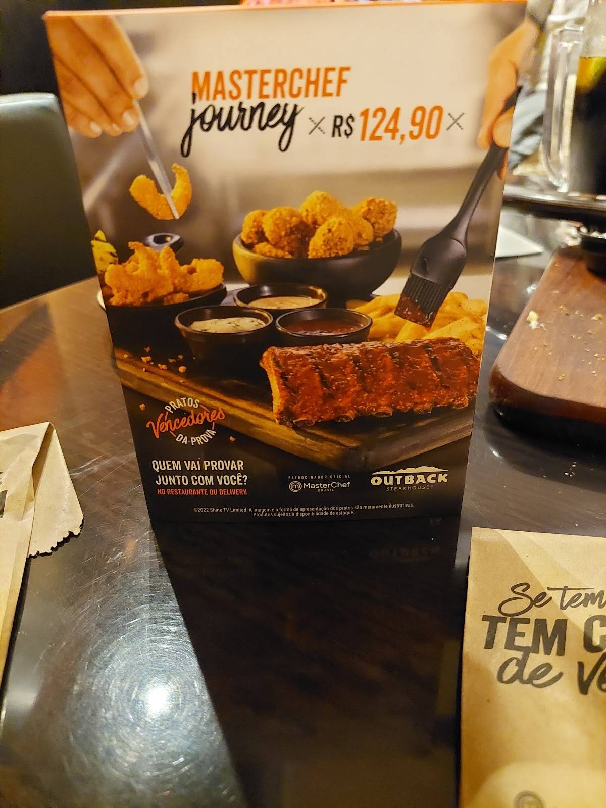 Menu em Restaurante Outback Steakhouse, Bauru
