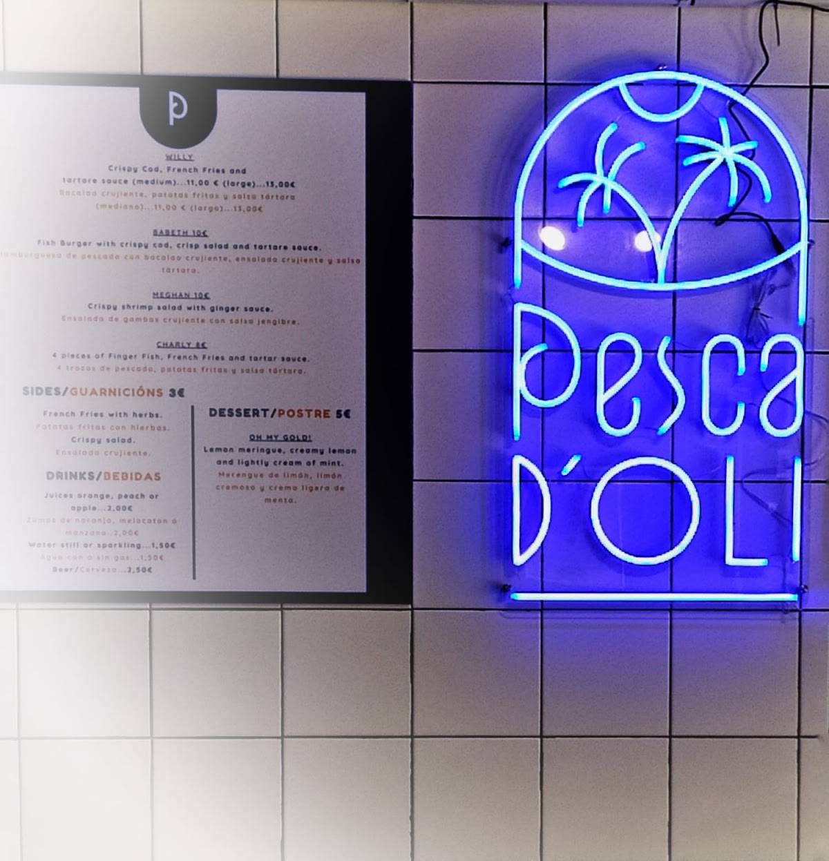 Carta del restaurante PESCA D'OLI, Palma del Mallorca