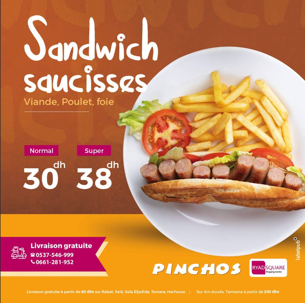 Speisekarte von PINCHOS restaurant, Rabat, Av. Shaheed Deya Errahman