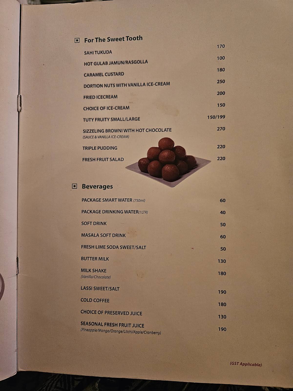 Menu at Pahadi Restaurant, Gopapali