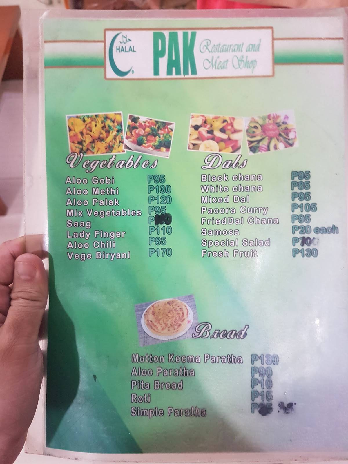 Menu at Pak Restaurant (Halal) And MMSM Shawarma Center, Muntinlupa ...