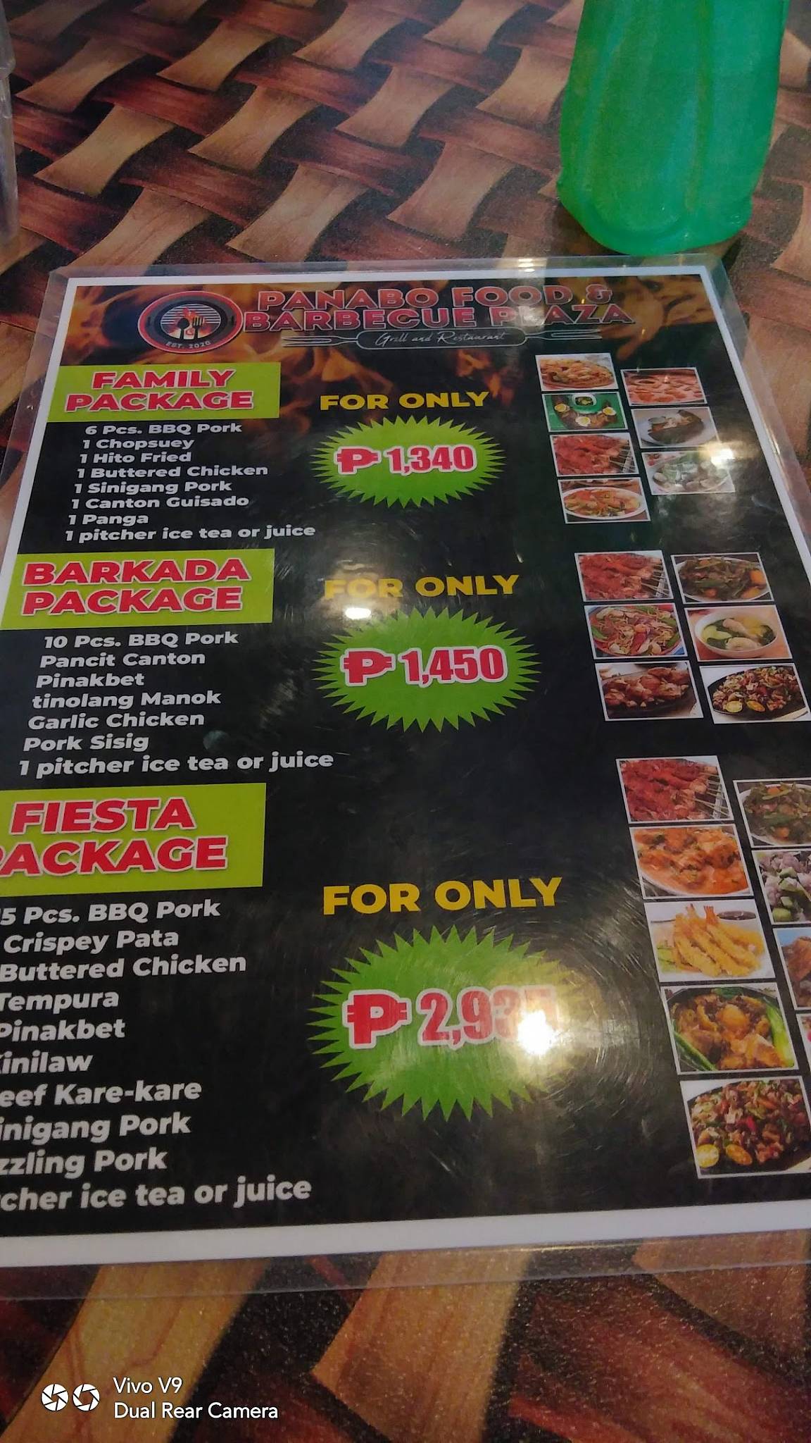 Carta de Panabo Food and Barbeque Plaza, Panabo