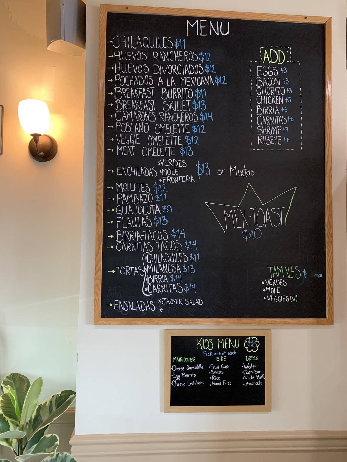 Menu at Panaderia Jazmin, Pittsburgh