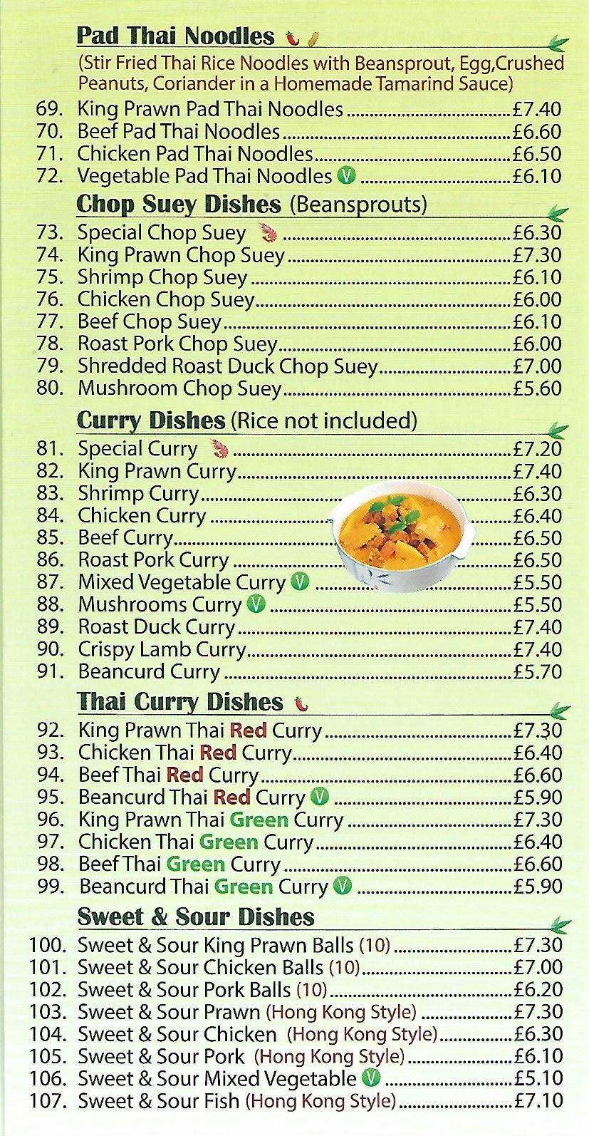 Menu at Panda Chinese Takeaway, Canterbury