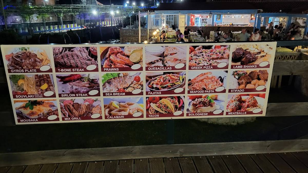 Menu at Pandesia, Kalamaki