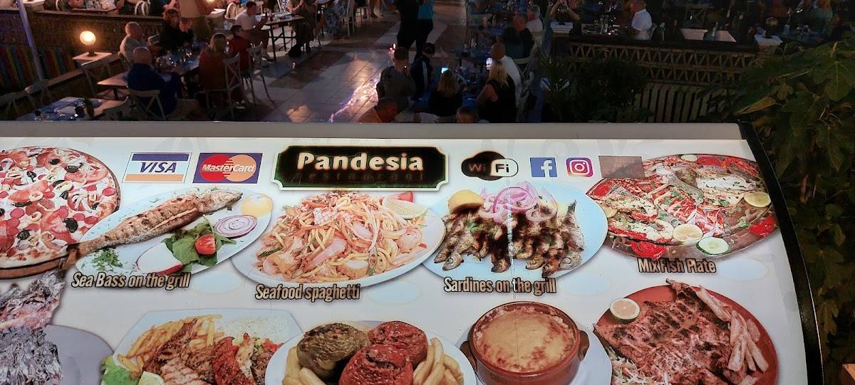 Menu at Pandesia, Kalamaki
