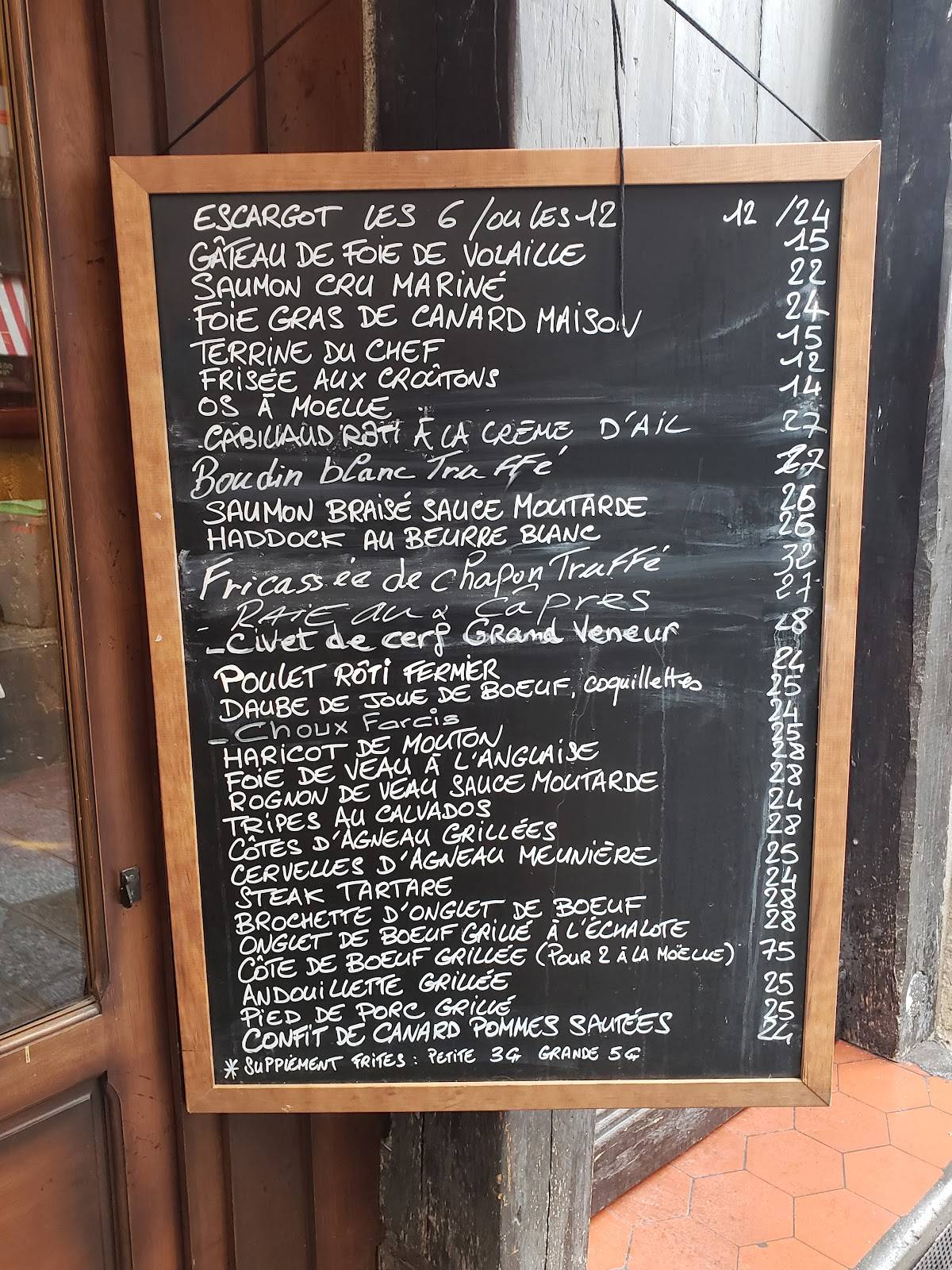 Menu at La Tour Montlhéry - Chez Denise restaurant, Paris, 5 Rue des ...