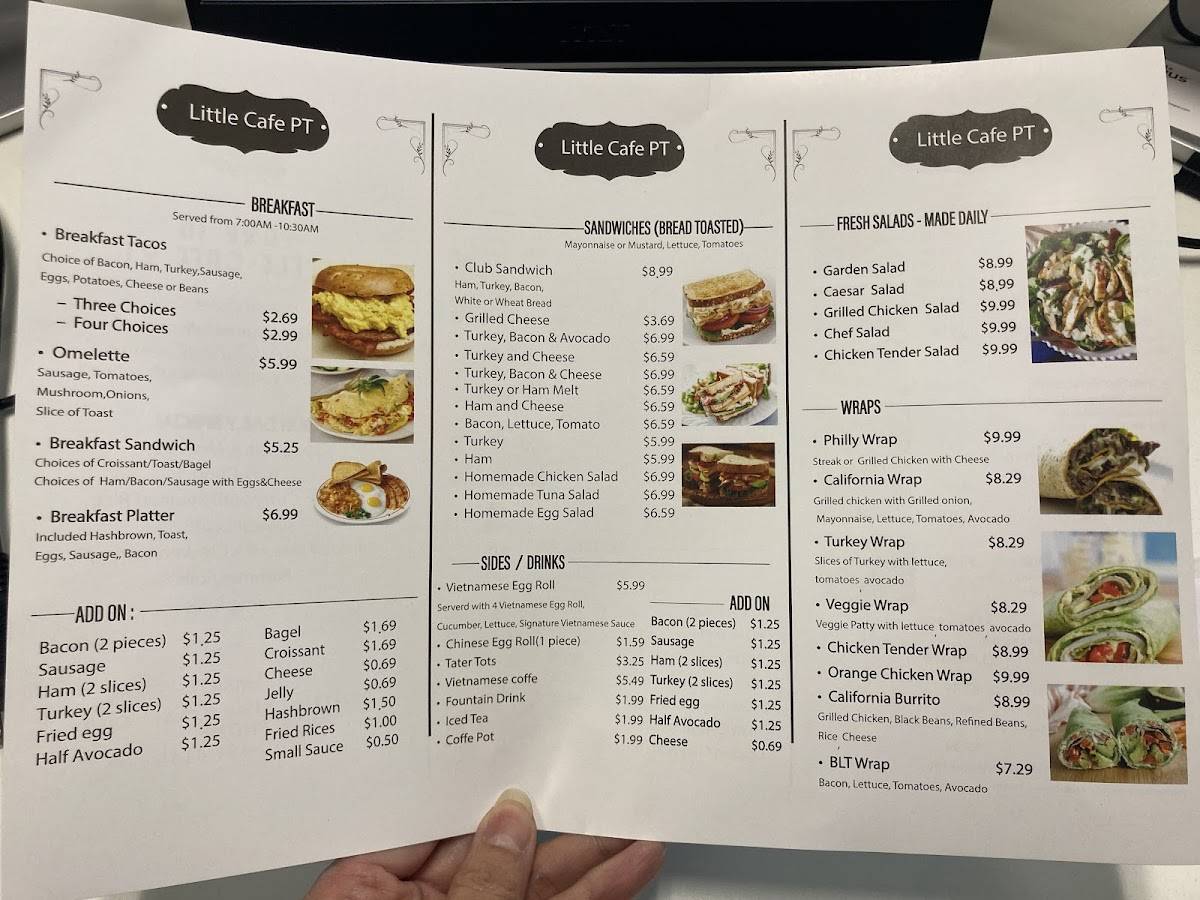 Menu at Park Ten Little Cafe PT, Houston, Park Ten Pl