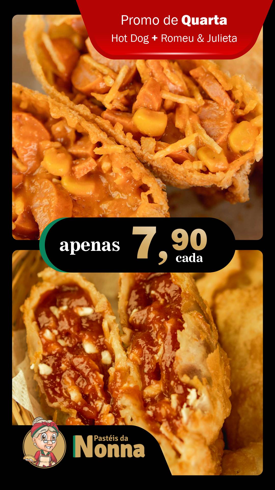 Menu at Pastéis da Nonna cafeteria, Uberaba, Av. Santos Dumont