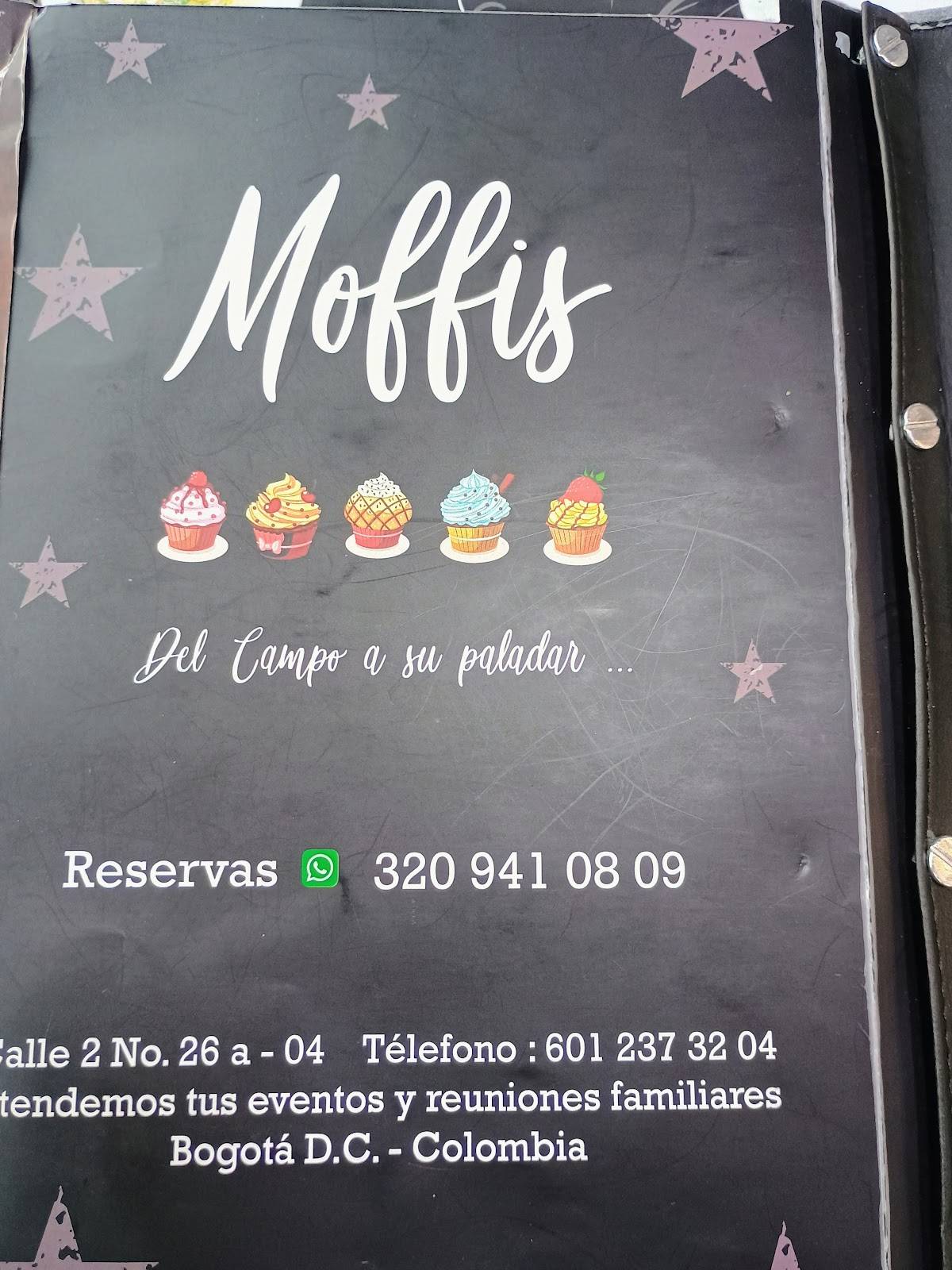 Carta del café Pastelería Moffis, Bogotá
