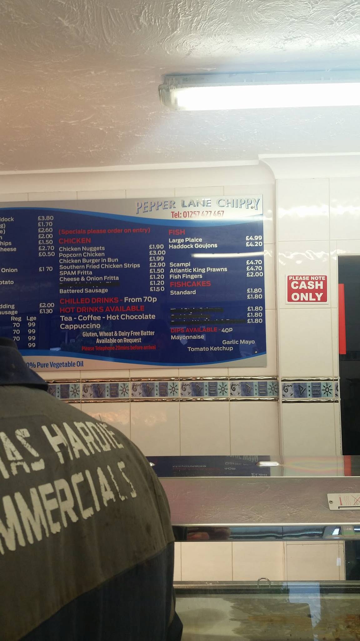 Menu at Pepper Lane Chippy fast food, Wigan