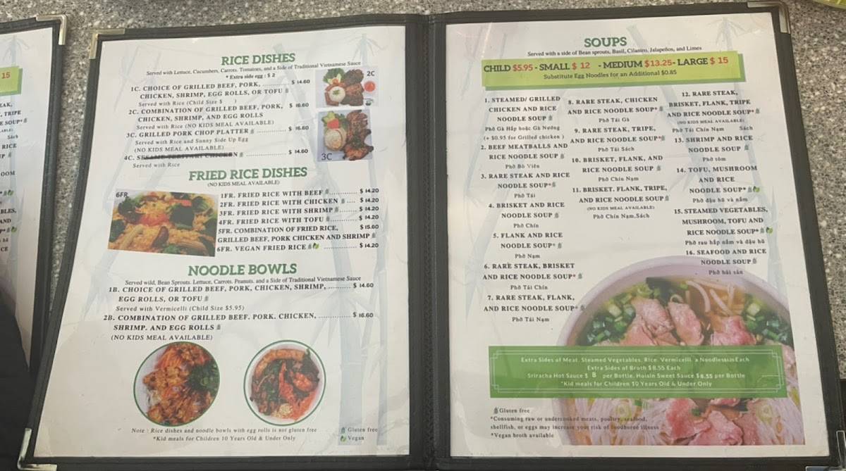 Menu at Pho 78 Westminster restaurant, Westminster, W 88th Ave Unit D - E