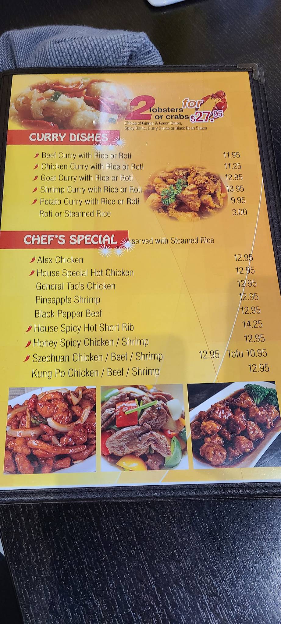 Menu at Caribbean Heat restaurant, Pickering