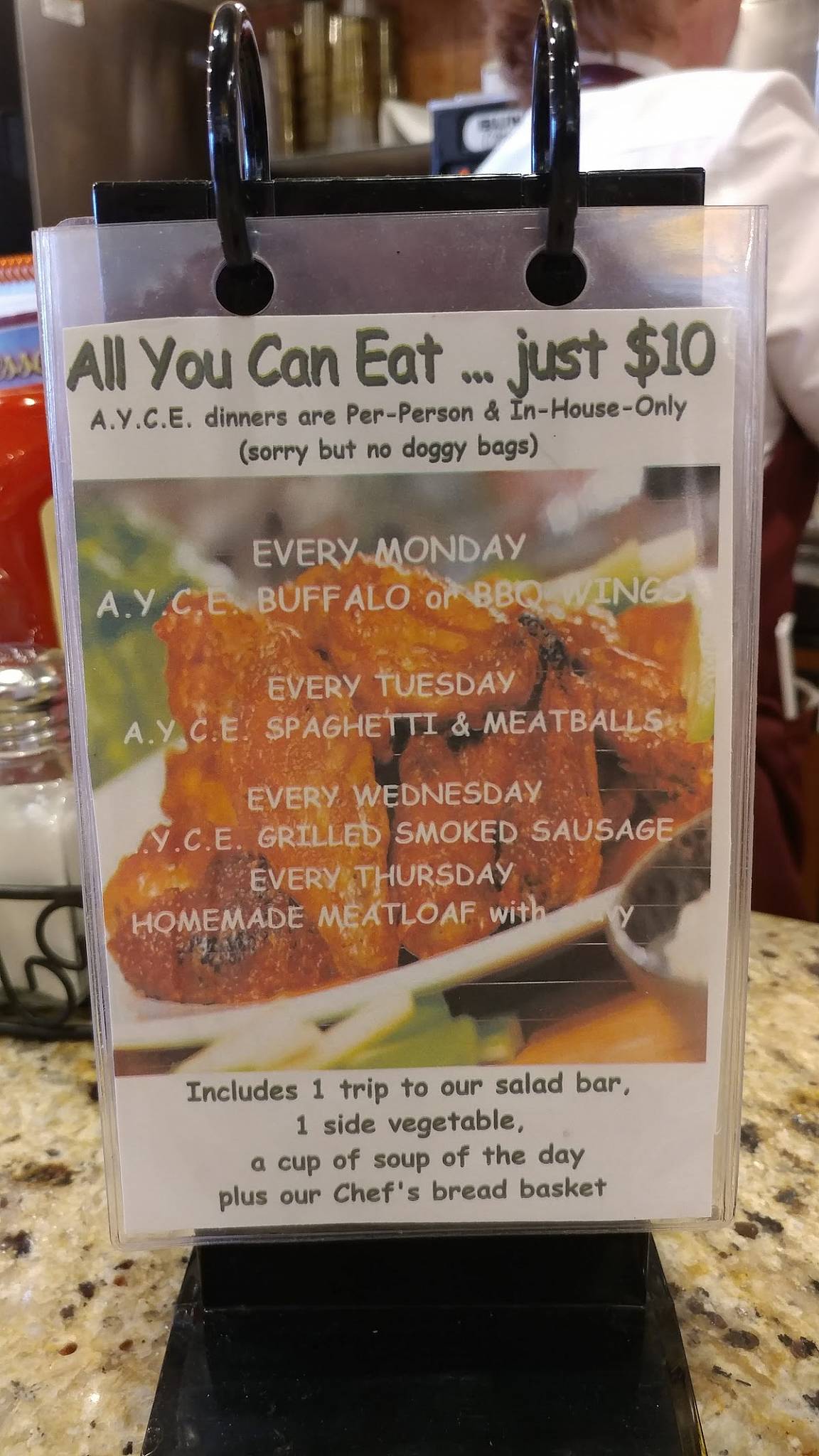 Menu at The New Pied Piper Diner restaurant, Barto