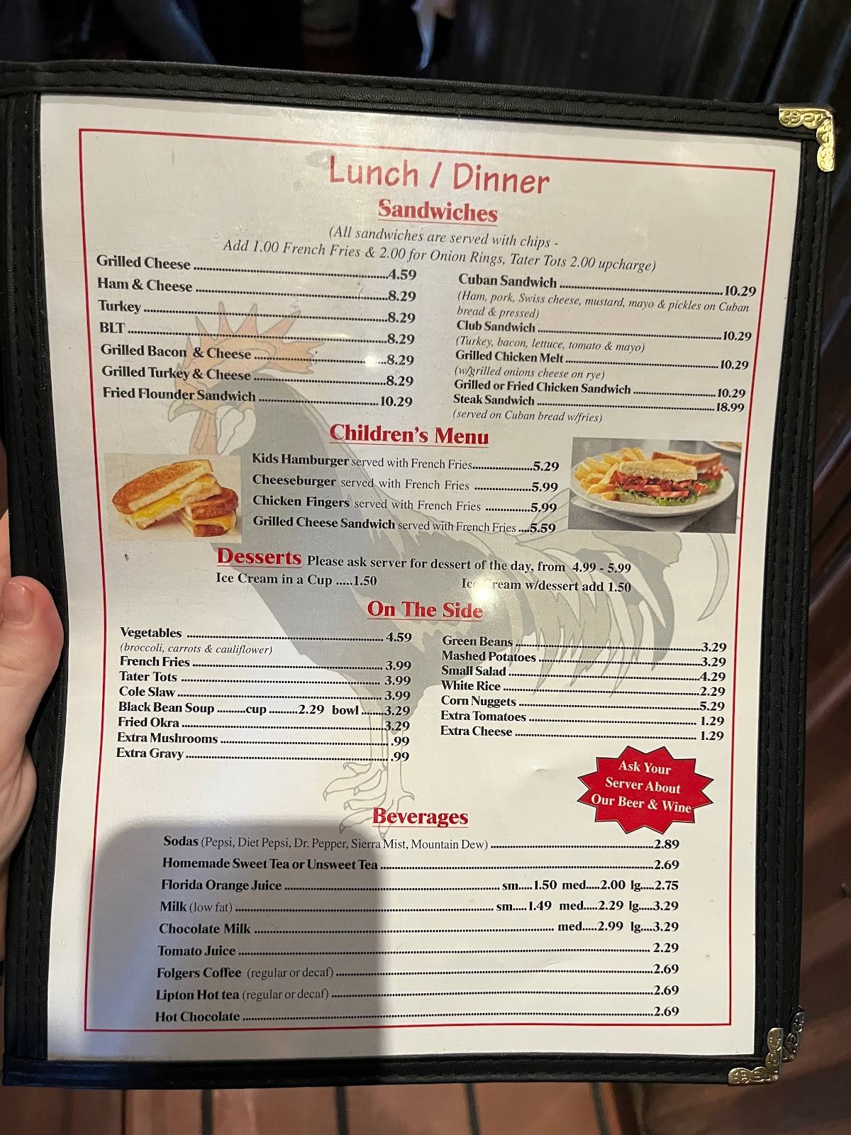 Menu at Pierson Family Restaurant, Pierson