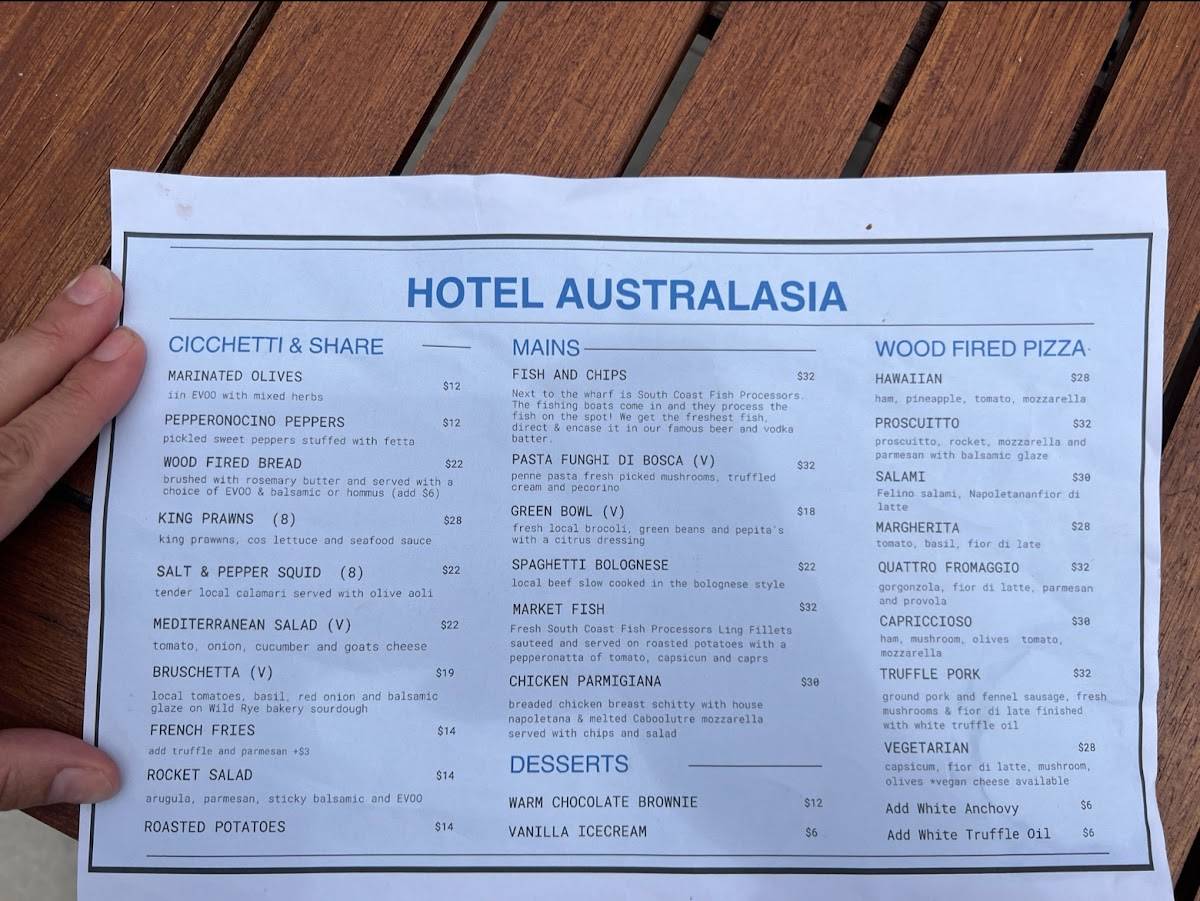 Menu at Pikes Bistro BBQ, Eden