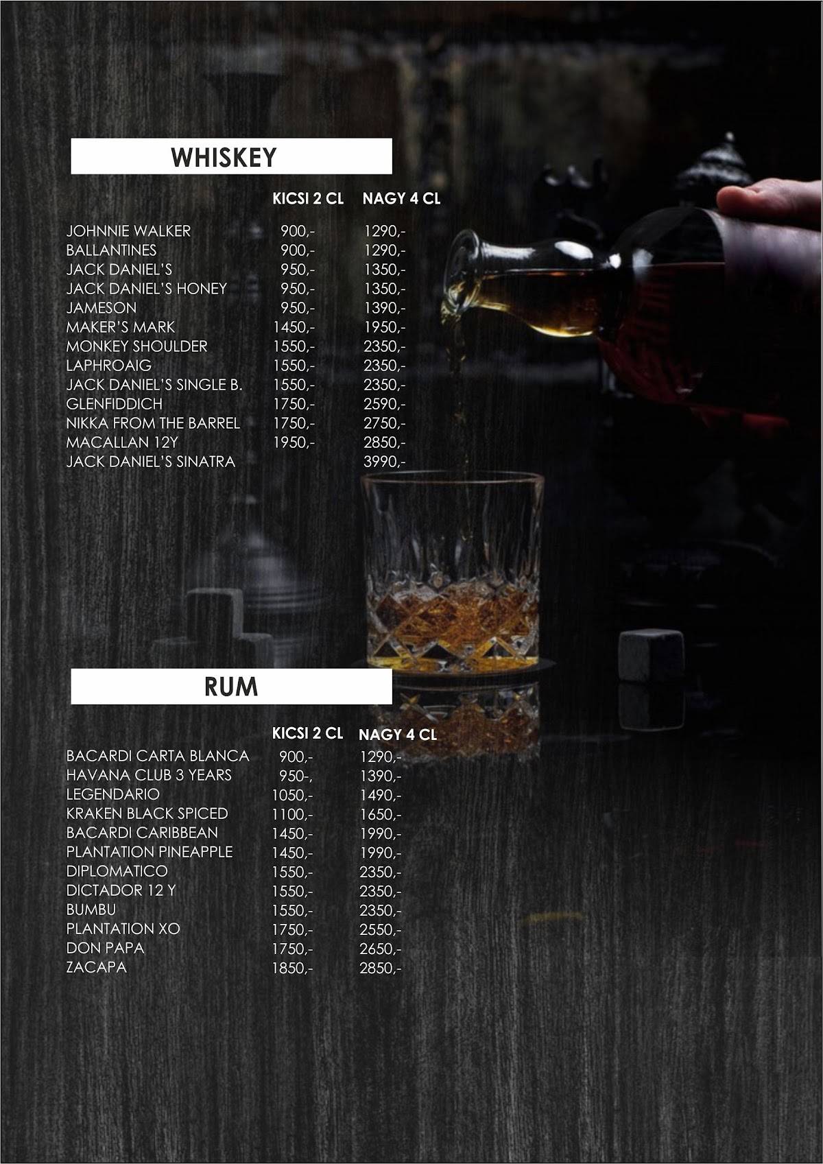Menu at Piknik Terasz pub & bar, Ajka