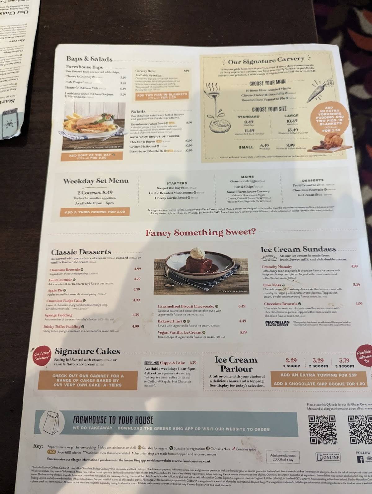 Menu at Pine Tree Farm - Dining & Carvery pub & bar, Bolton