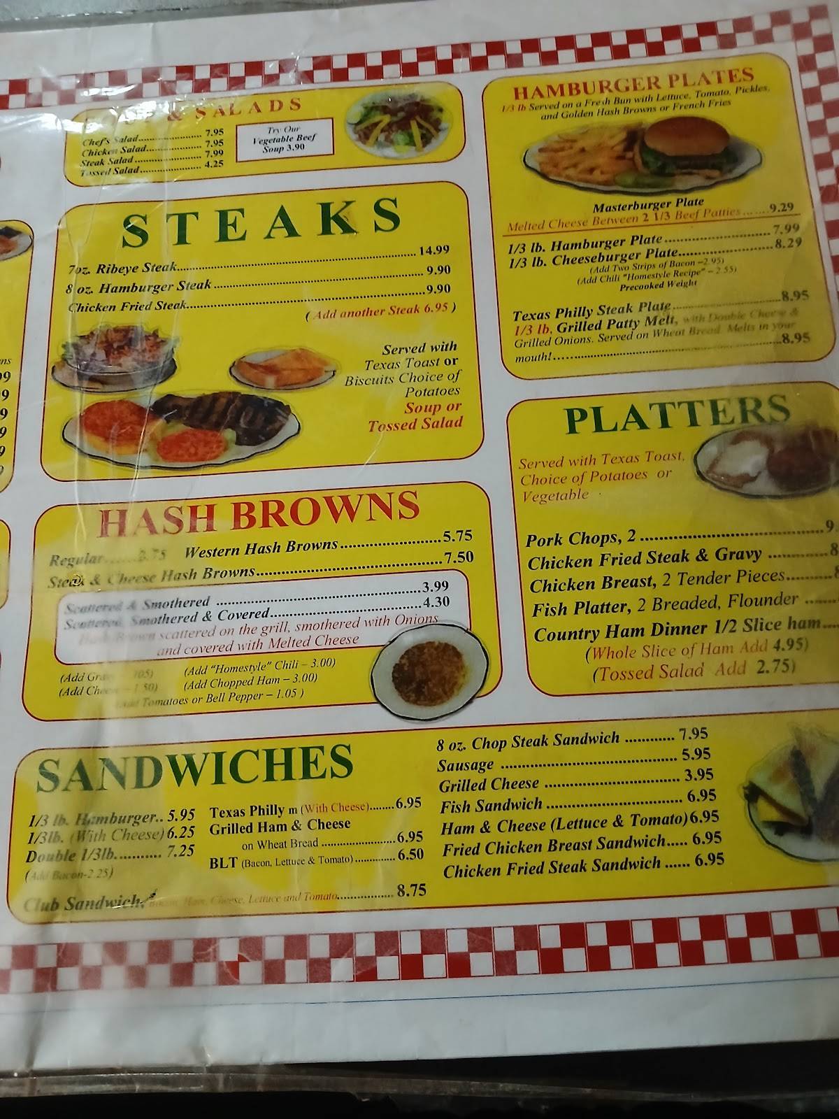 Menu at Pitt Grill Restaurant, New Boston