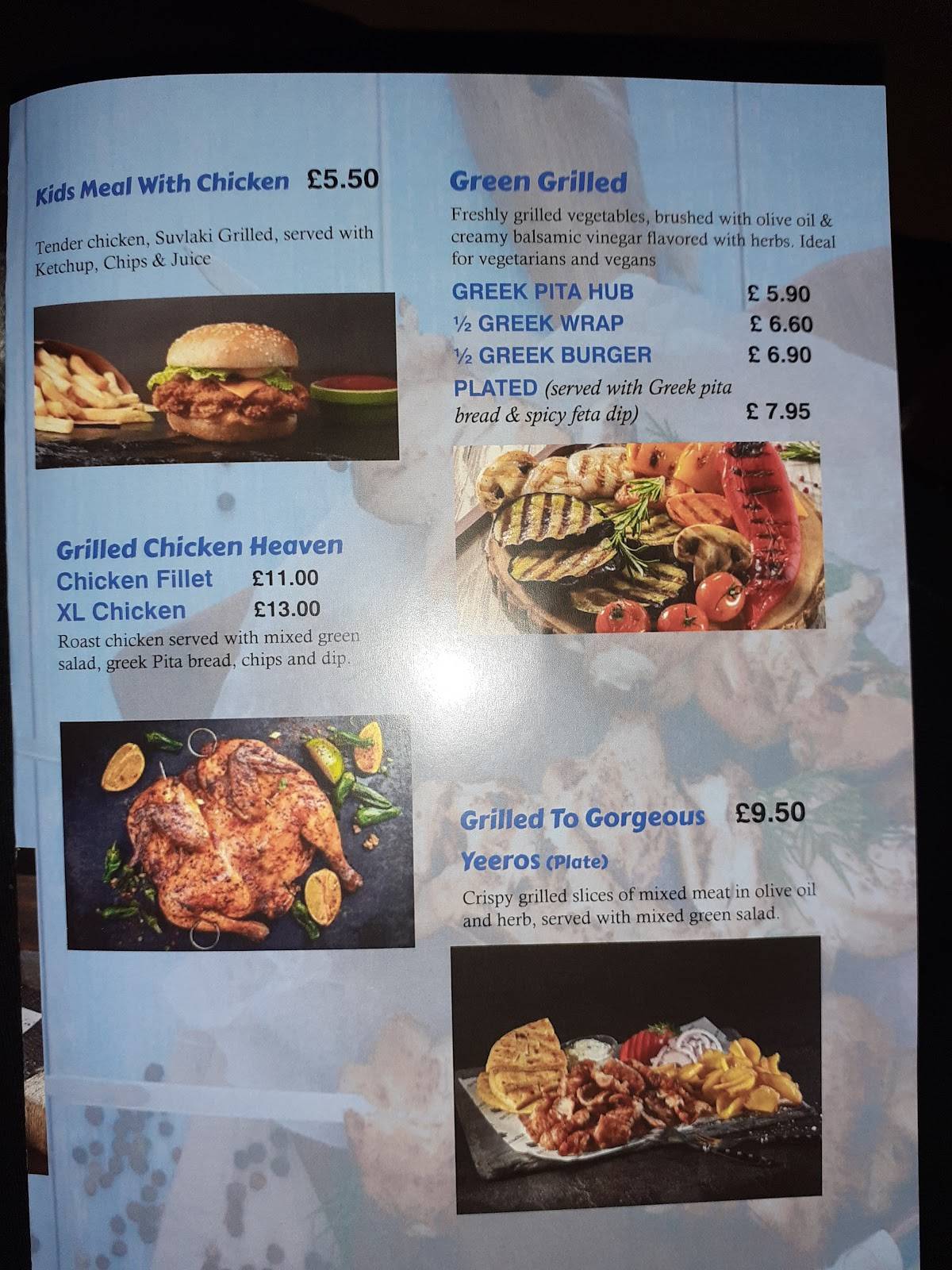 Menu at Pitta Hub restaurant, Leicester