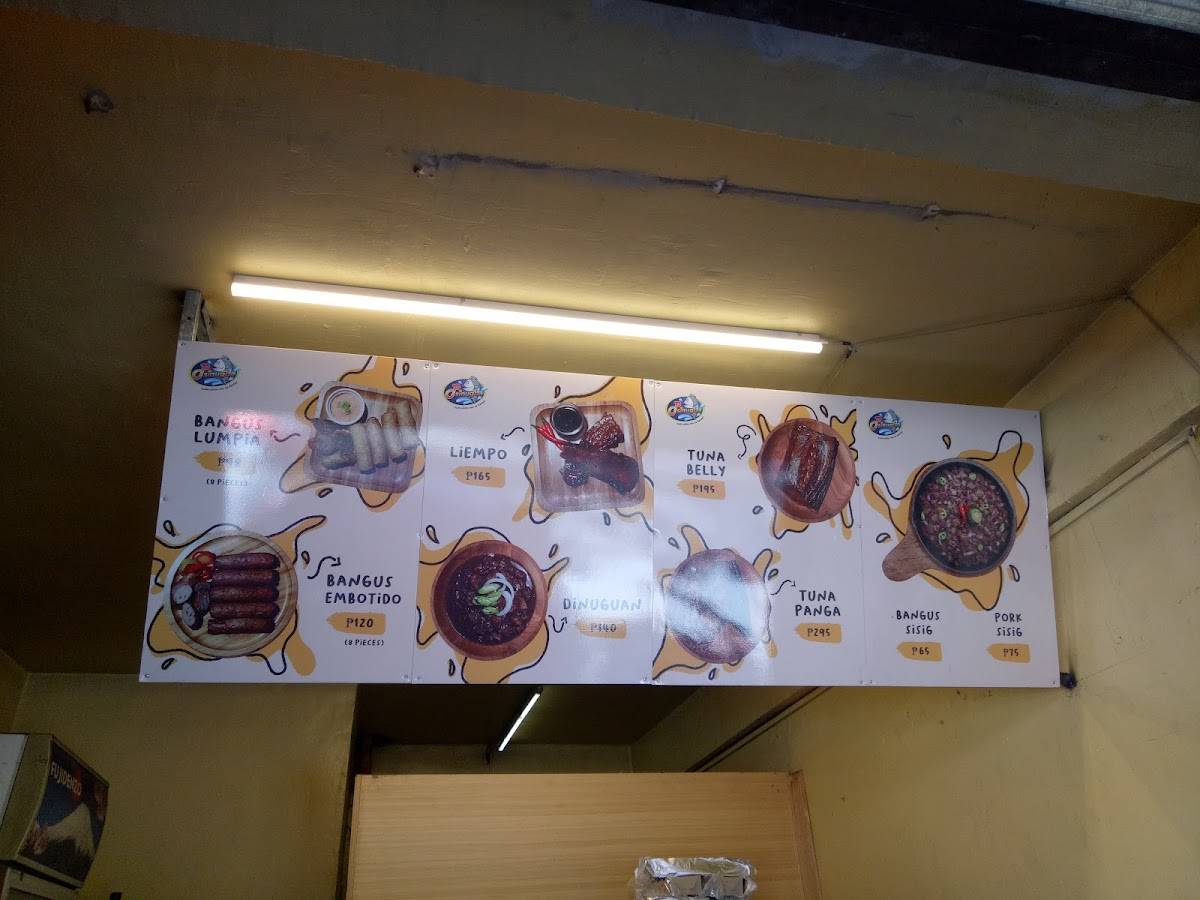 Menu at Pixie's Sinugba restaurant, Pasig, #605 Mercedes Ave