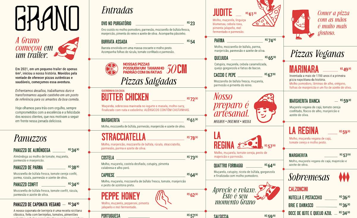 Menu em Pizzaria Grano - Ponta Grossa, Ponta Grossa