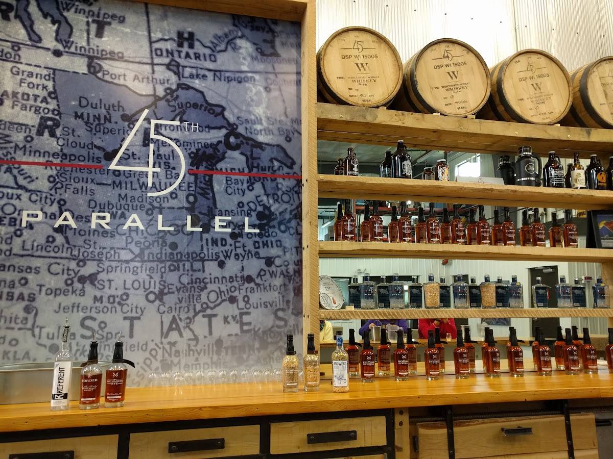 Menu at 45th Parallel Distillery pizzeria, New Richmond