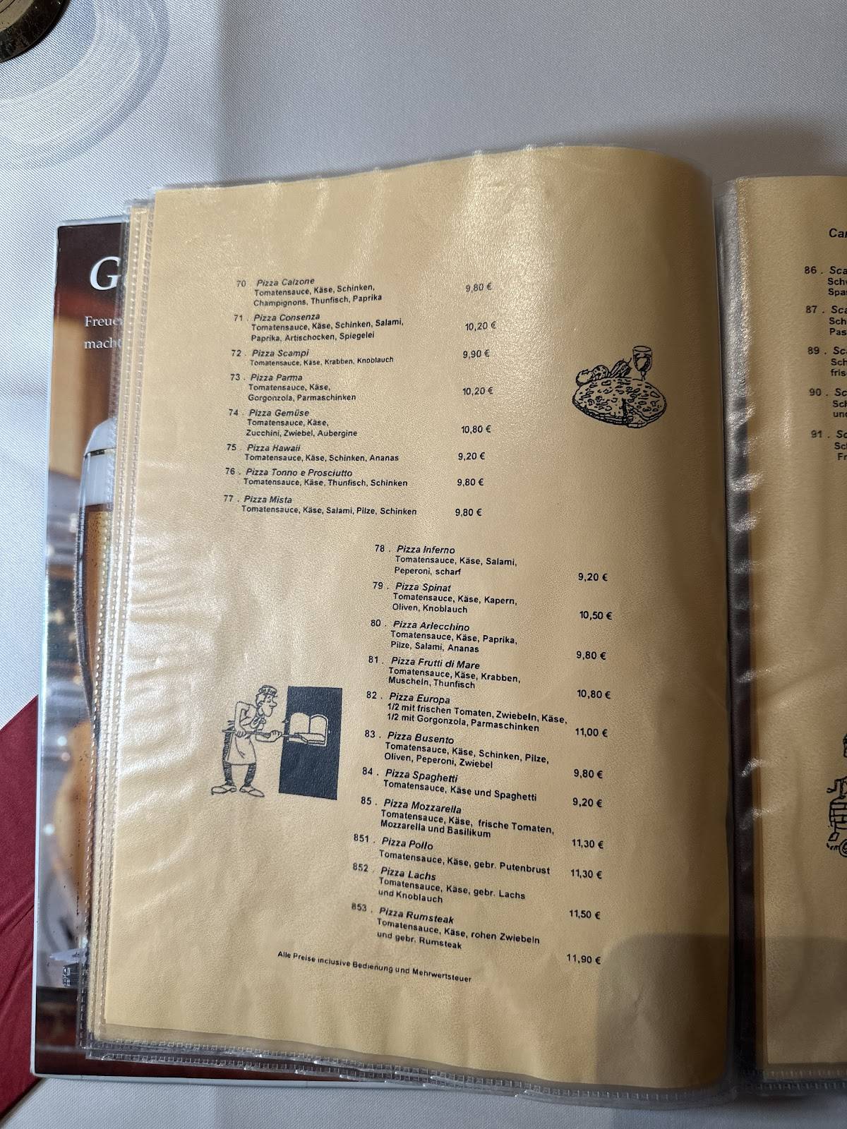 Speisekarte von Pizzeria Da Pino, Siegen