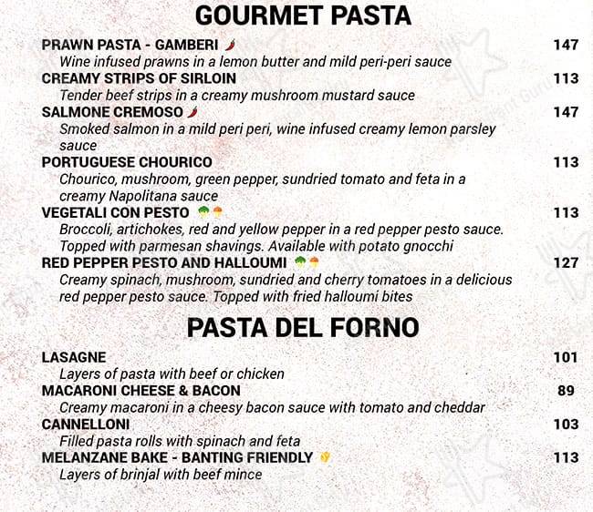 Menu at Del Forno, Johannesburg South, Glenanda Village Shopping Centre