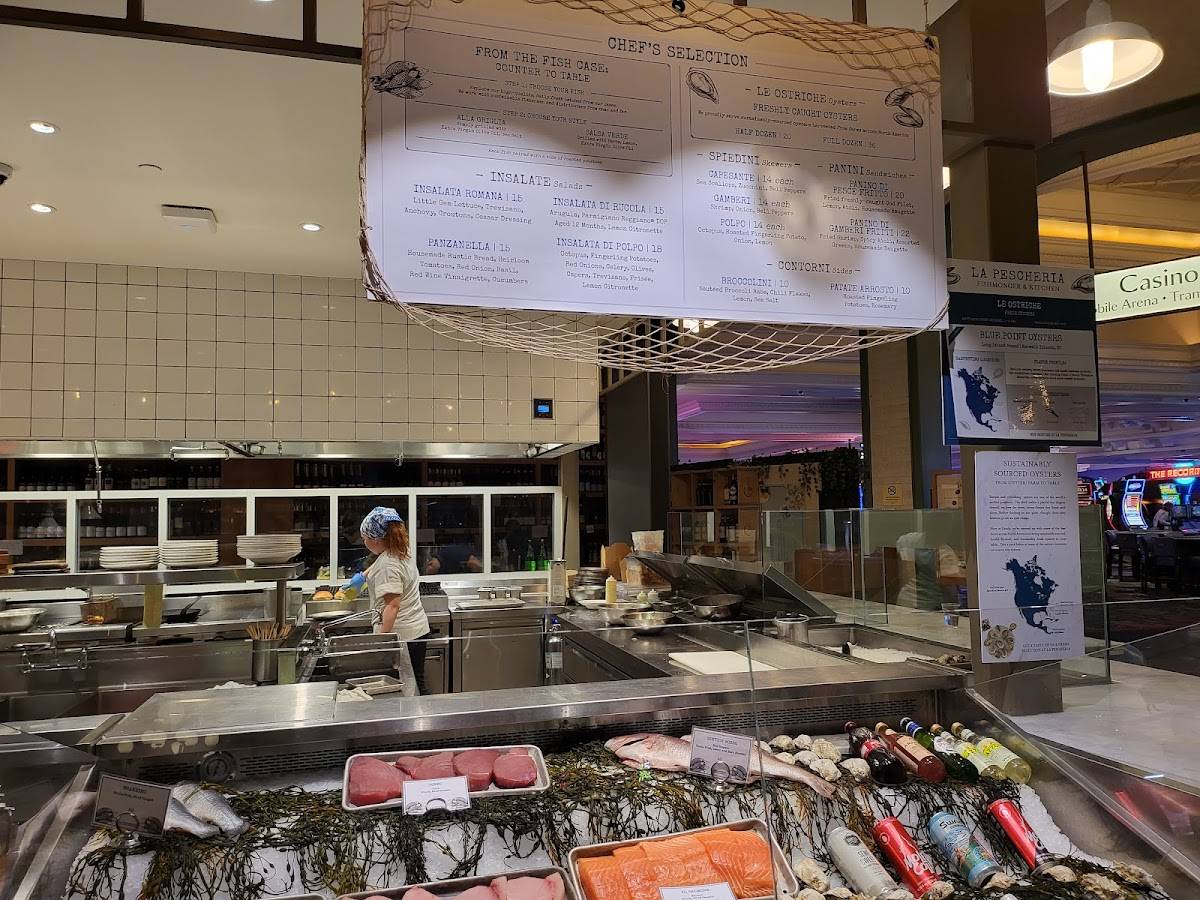 Menu at Eataly pizzeria, Las Vegas