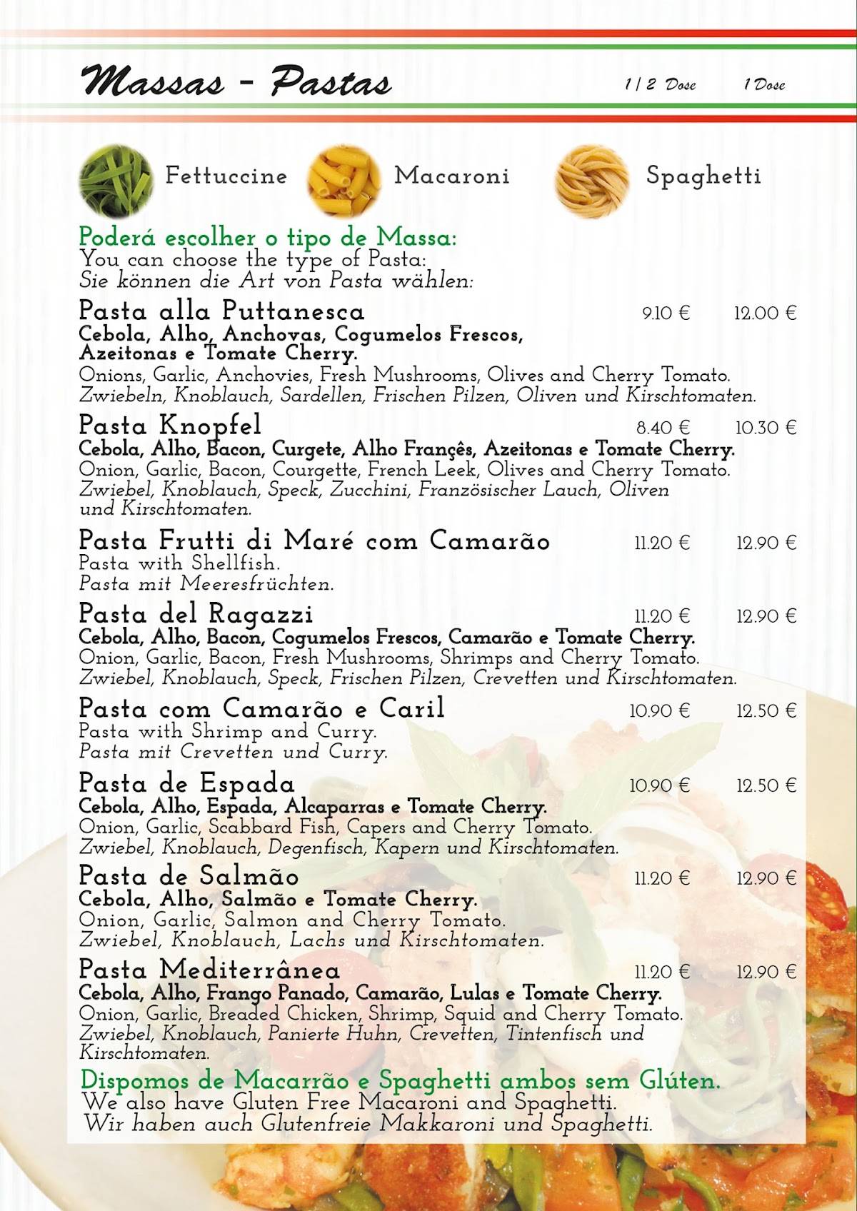 Menu em Papa Manuel Lido pizzaria, Funchal