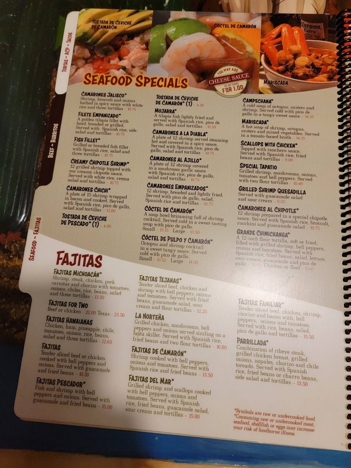 Menu at Poblanos Mexican Grill restaurant, Mountain City