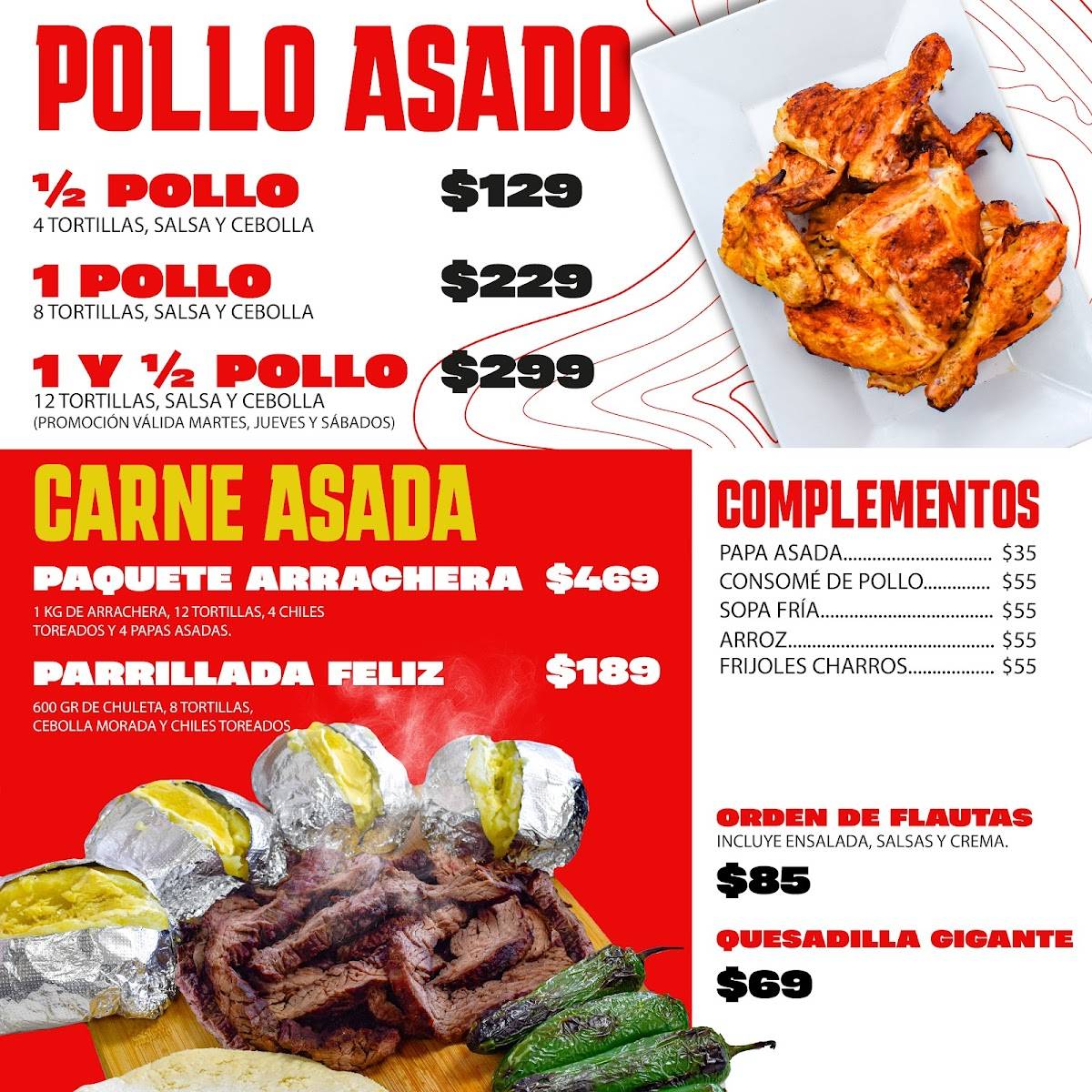 Menu at Pollo Feliz Suc. Jilotepec restaurant, Ciudad Juarez, Av ...