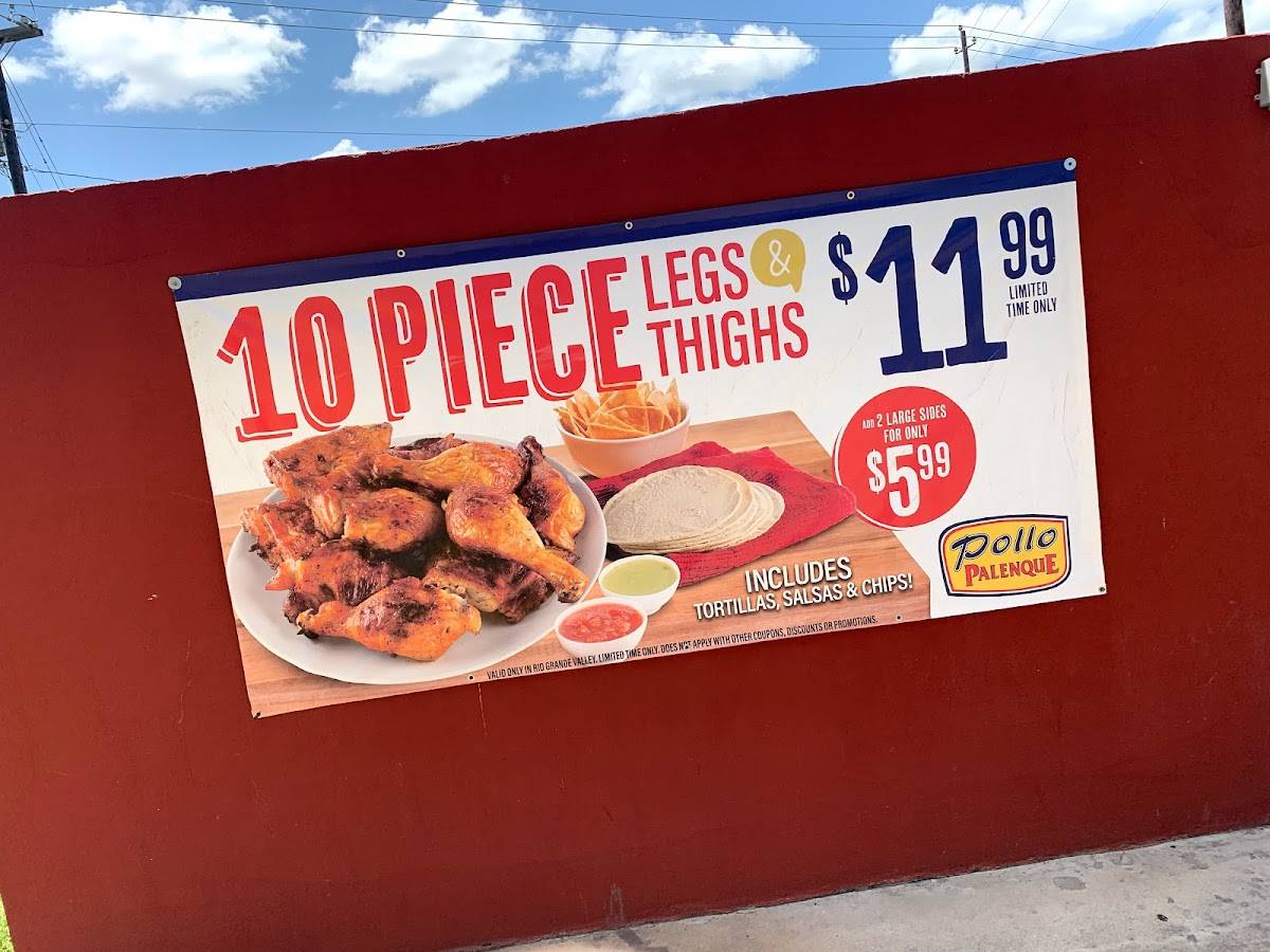 Menu at Pollo Palenque Brownsville restaurant, Brownsville