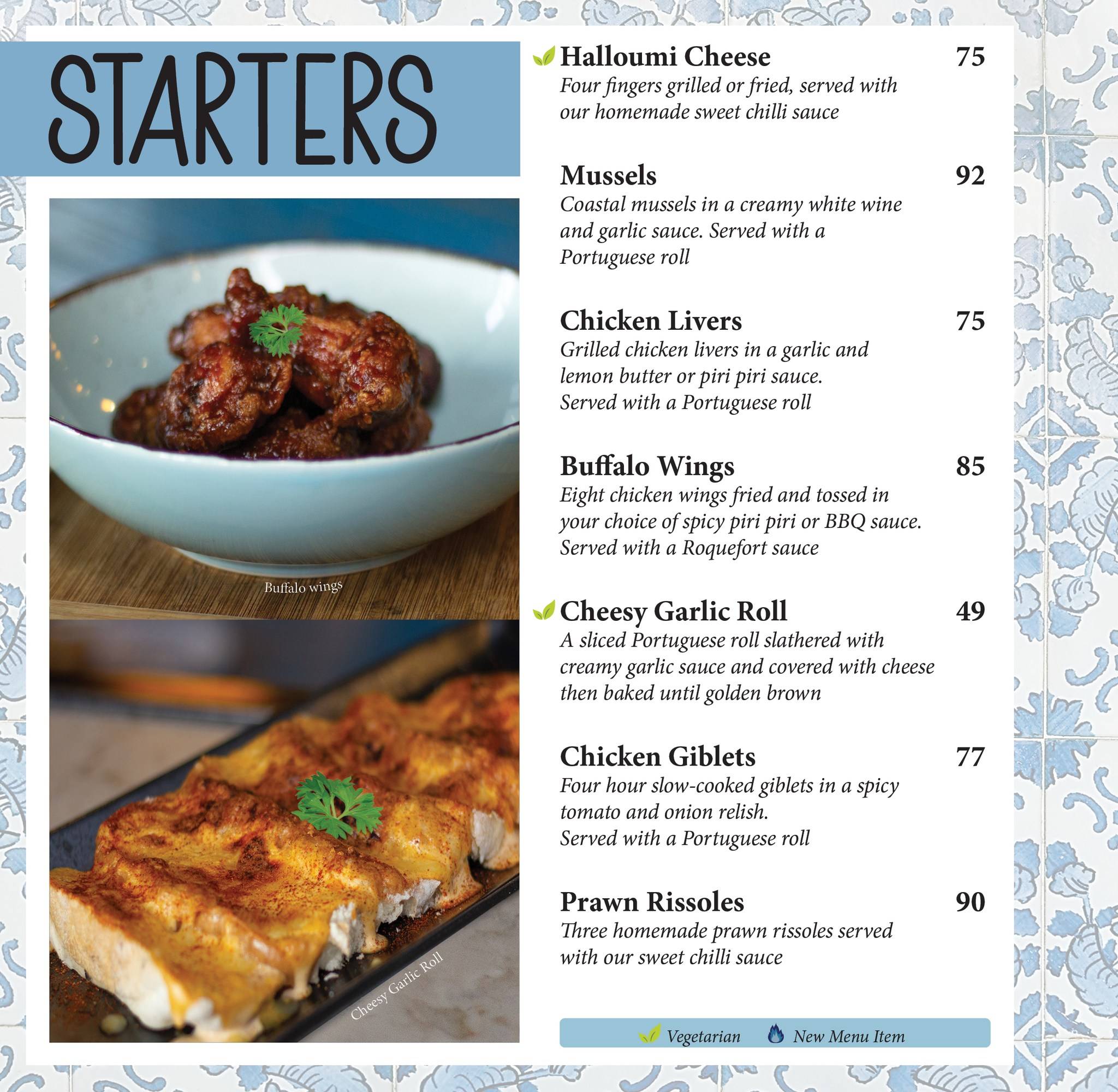 Menu at Ponta - Portuguese Inspired Food Restaurant, South Africa