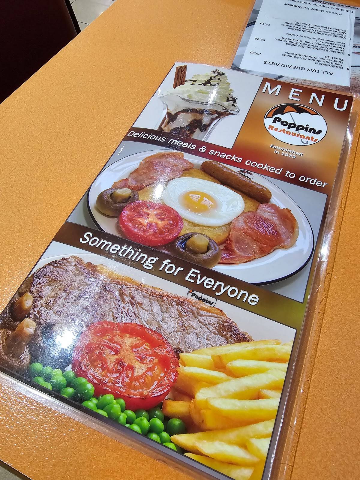 Menu at Poppin's Cafe - Bexhill, Bexhill, 40 Devonshire Rd