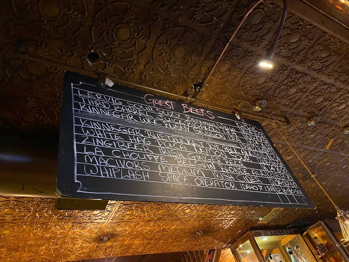 Menu at Porterhouse Temple Bar, Dublin, 16-18 Parliament St