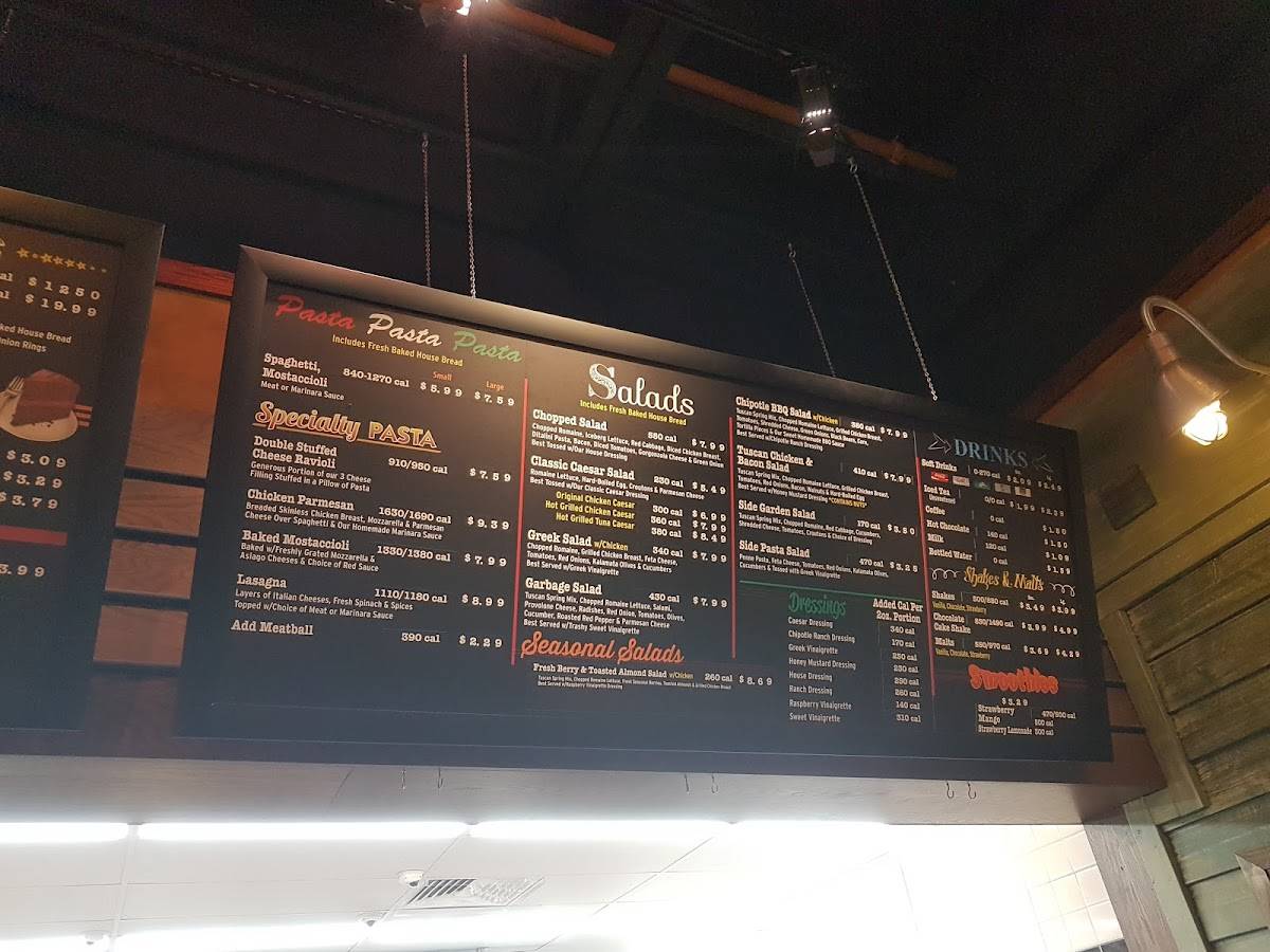 Menu at Portillo's Mishawaka restaurant, Mishawaka