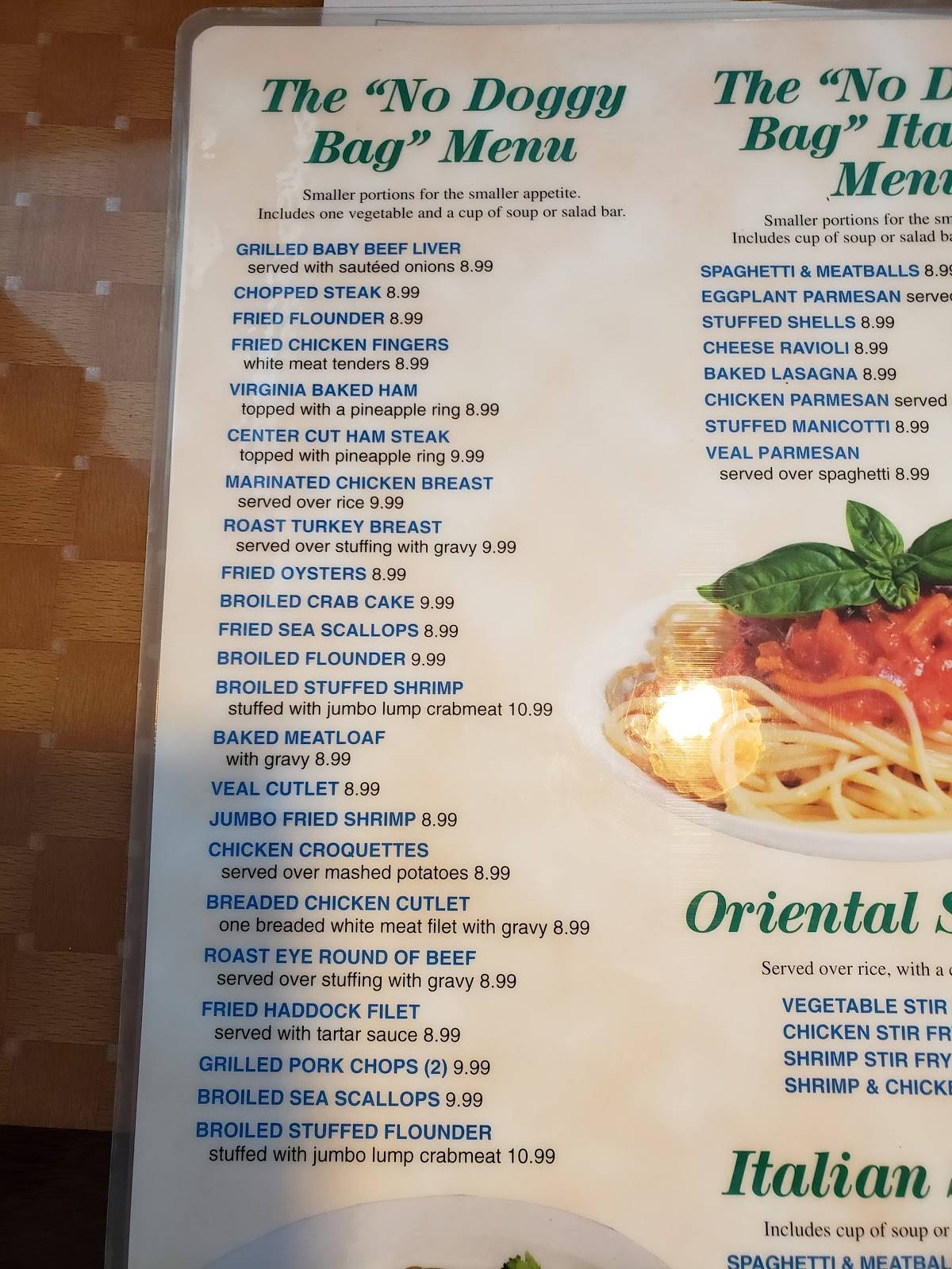 Menu at Post House restaurant, Oxford