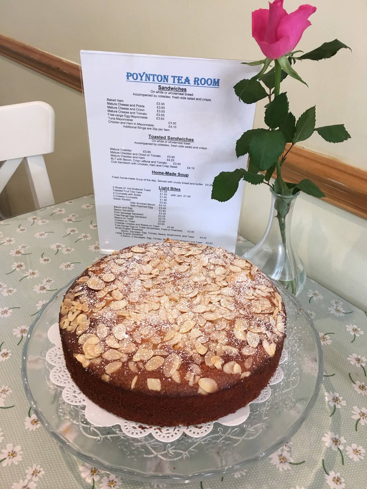 Menu at Poynton Tea Room cafe, Stockport