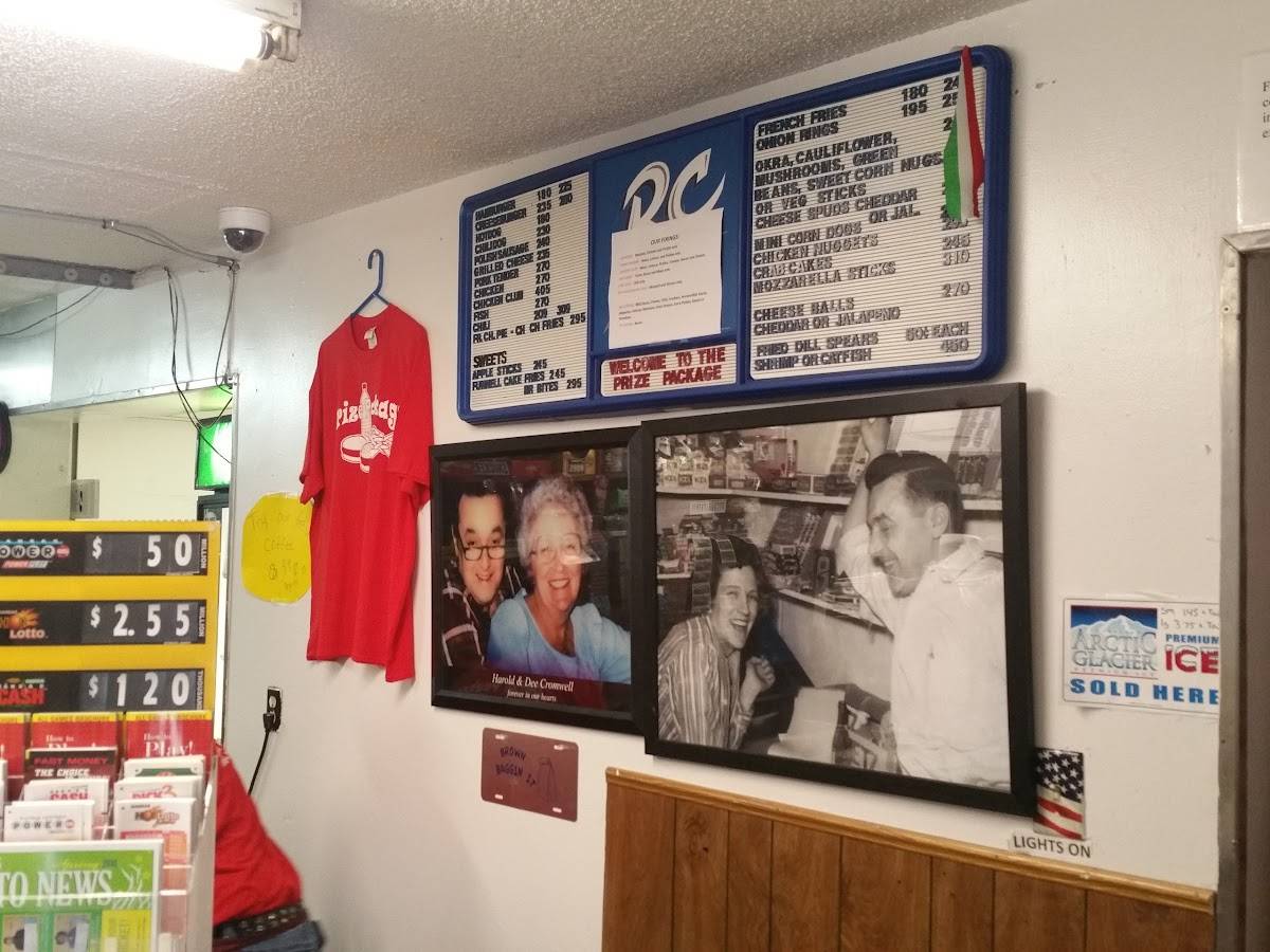 Menu at Prize Package restaurant, Topeka