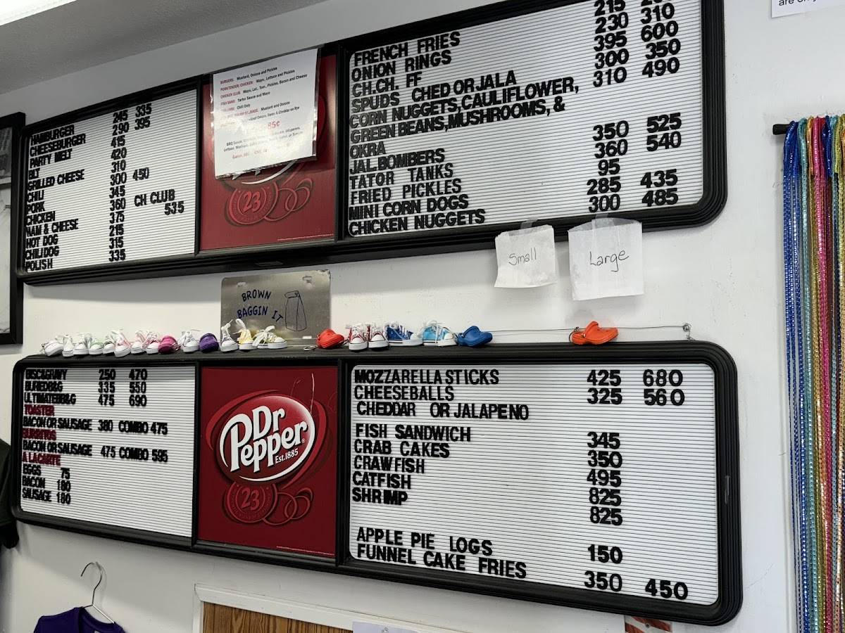 Menu at Prize Package restaurant, Topeka